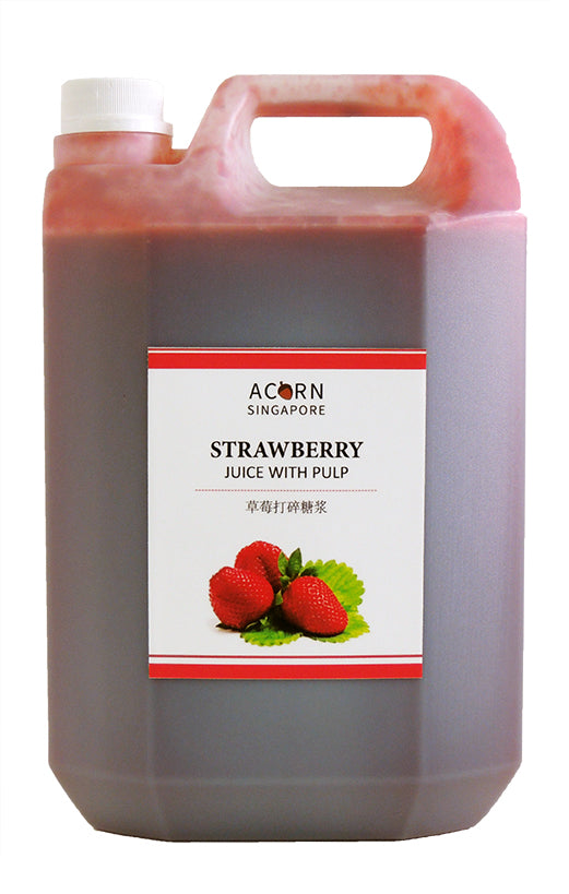 Strawberry Syrup with Pulps | Bubble Tea Syrups Singapore Acorn 草莓糖浆 ...